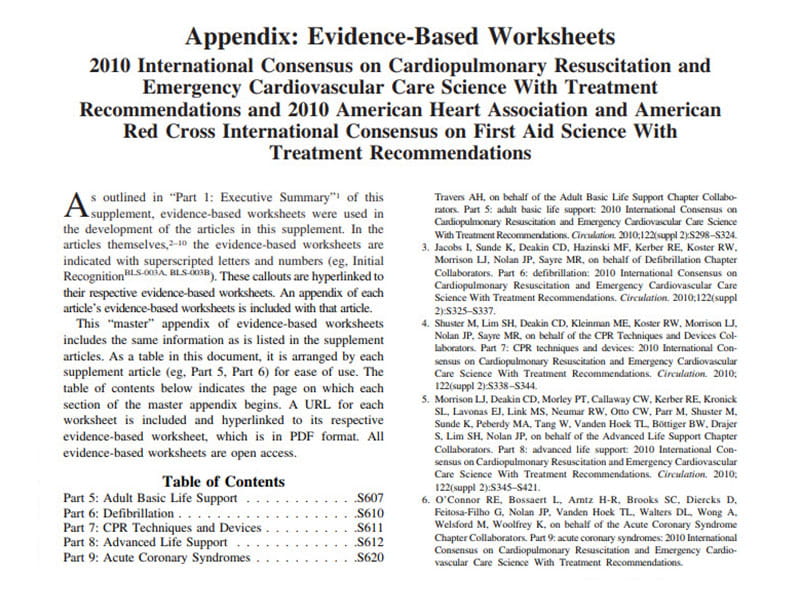 Continuous Evidence Evaluation Process | American Heart Association CPR ...