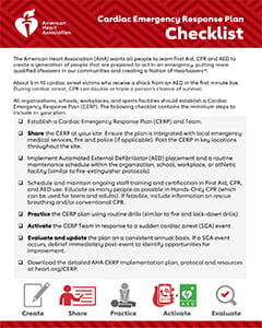 Cardiac Emergency Response Plan CERP | American Heart Association CPR ...